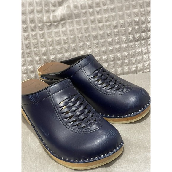 Troentorp | Shoes | Troentorp Sweden Wright Navy Braided Leather Wood ...